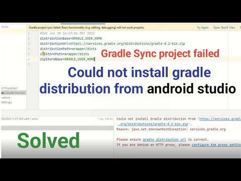 How to fix could not install gradle distribution in android studio