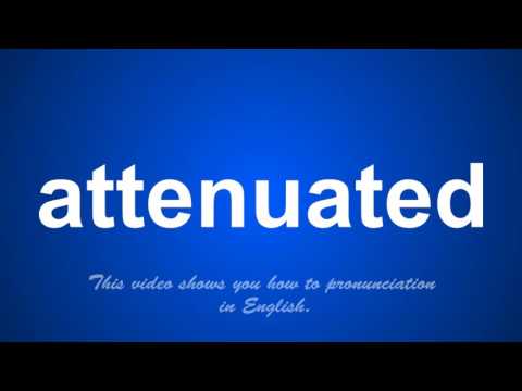 the correct pronunciation of attenuated in English.