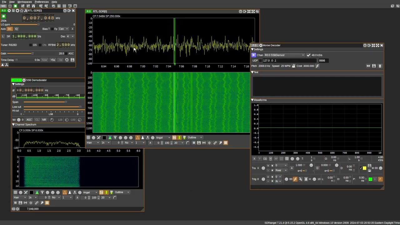 SDRangel Morse Decoder (Release 7.21.4)