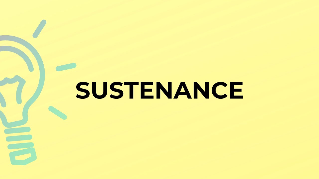 What is the meaning of the word SUSTENANCE?