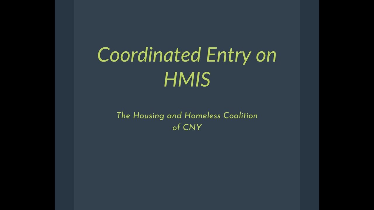 Coordinated Entry Walkthrough Video