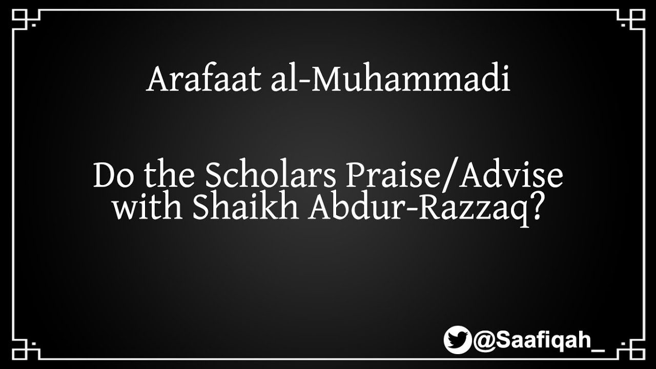 Arafaat al-Muhammadi Warning Against Shaikh 'Abdur-Razzaq al-'Abbad