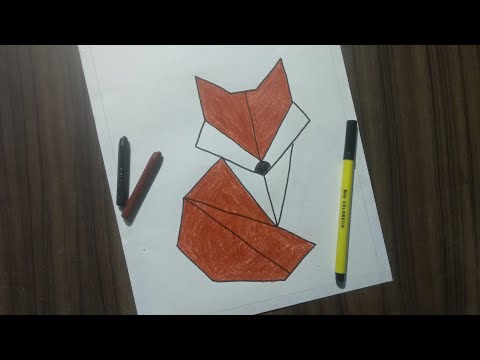 Geometric Fox | Animal Drawing | How To Draw Geometry Drawing