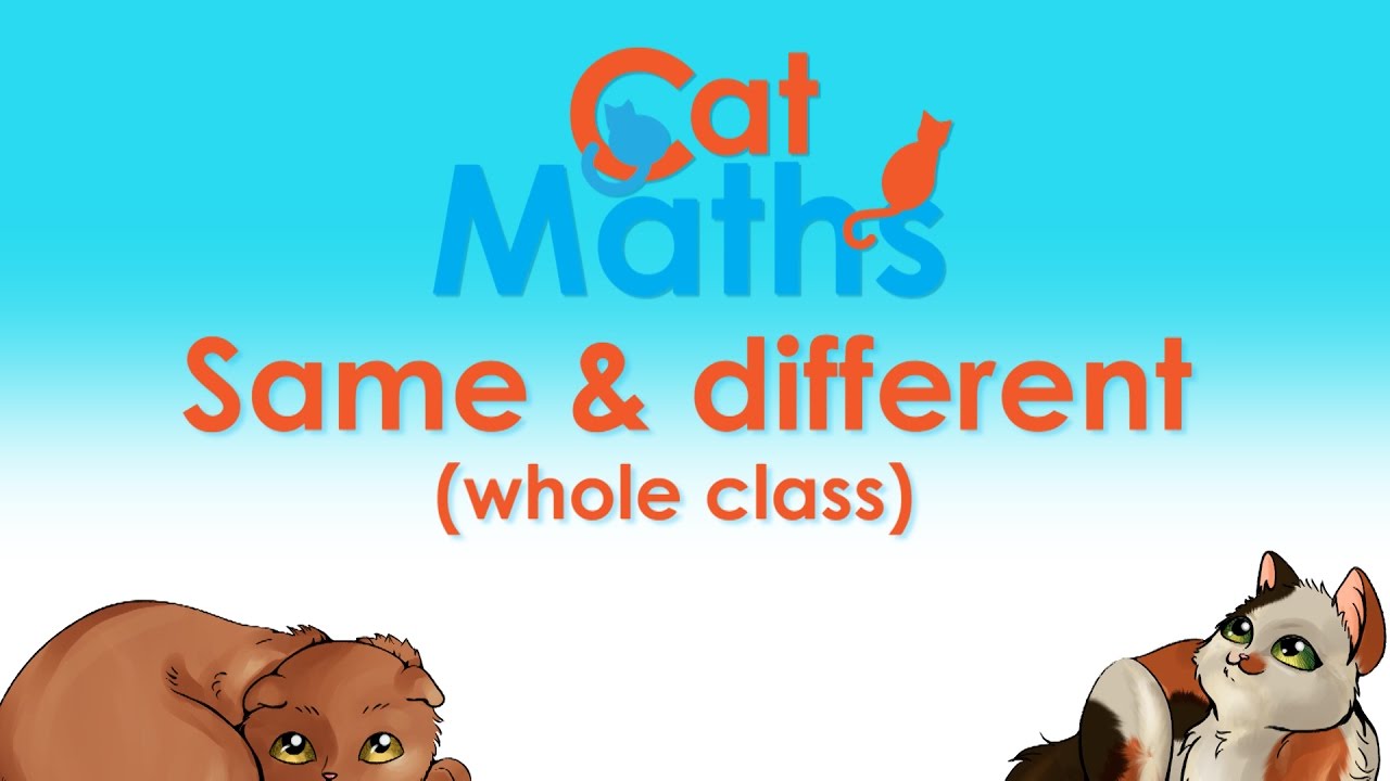 Cat Maths: Whole class activity on same and different
