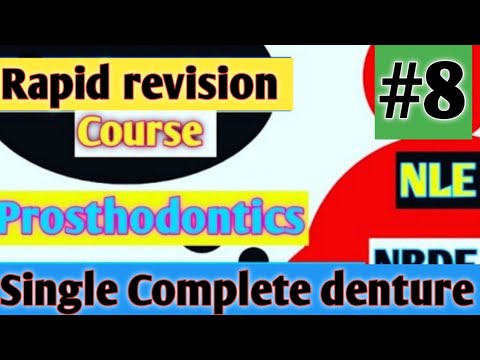 Single complete Denture in English|Types and complications of Single complete Denture in English