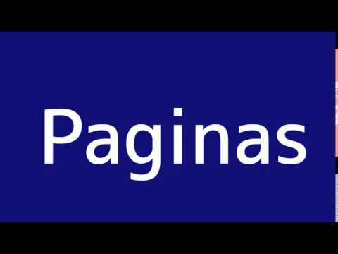 How to say Pages in Spanish