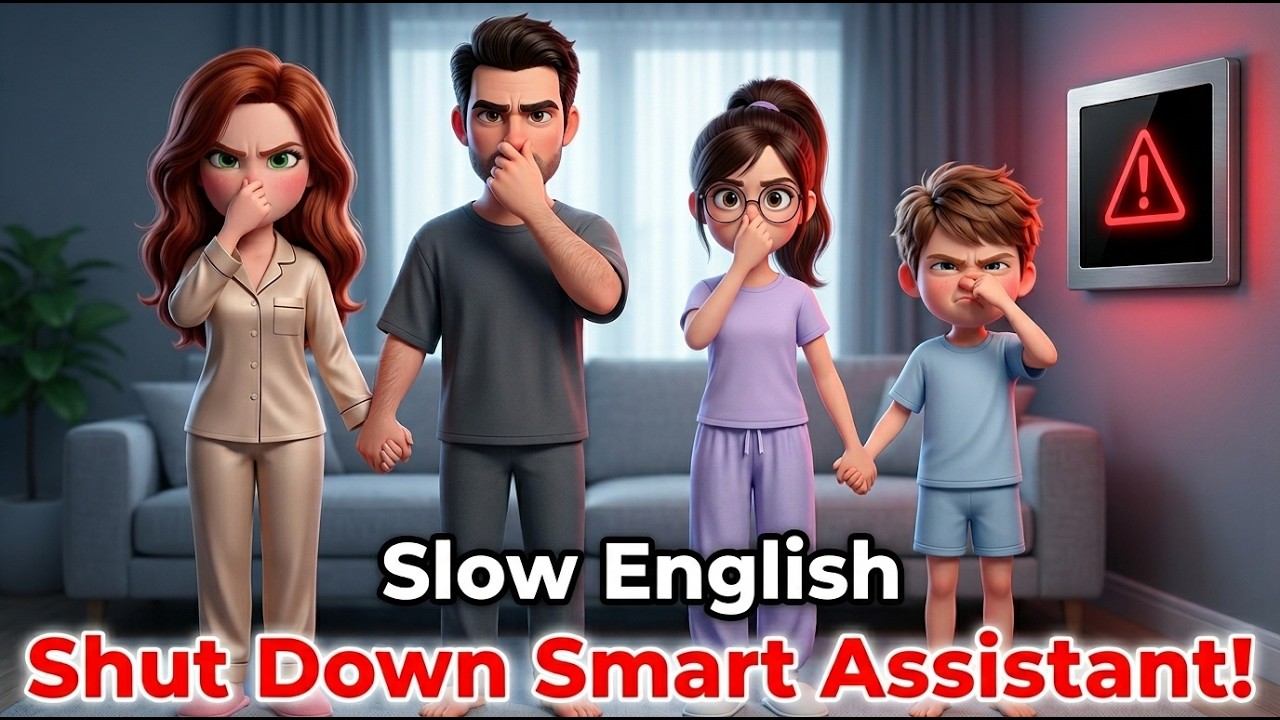 Trapped in a Robot House! Can the Family Escape? | Easy English Story (A1-A2)