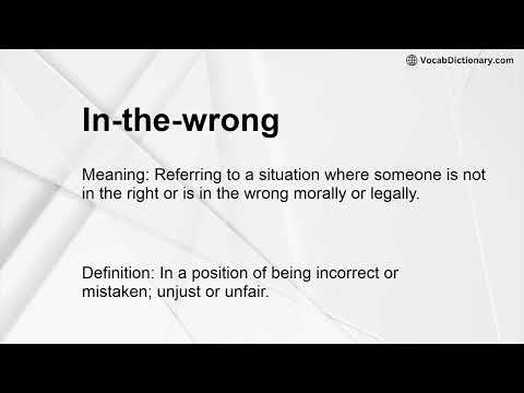 In-the-wrong Meaning