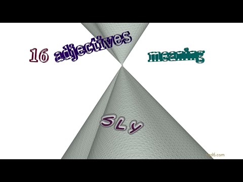 sly - 16 adjectives which are synonyms to sly (sentence examples)