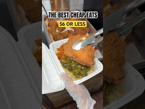 Trying the best cheap eats in New York City #shorts #food #cheapeats #soulfood