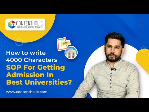 How to Write 4000 Characters SOP | Writing Tips & Guide to craft an Effective Statement of Purpose