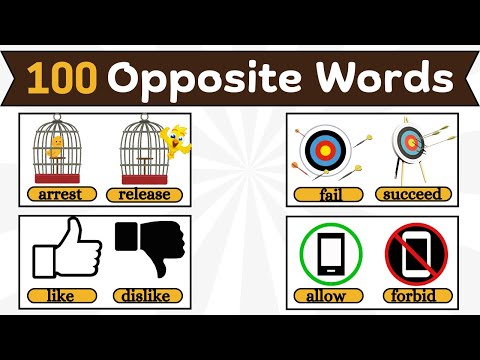 100 Opposite Words | Antonyms | Opposite words#antonyms #oppositewords