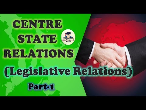 Centre State Relations - Indian Polity Video Lecture - UPSC