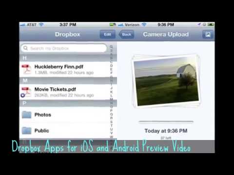 Dropbox Apps for iOS and Android Preview Video
