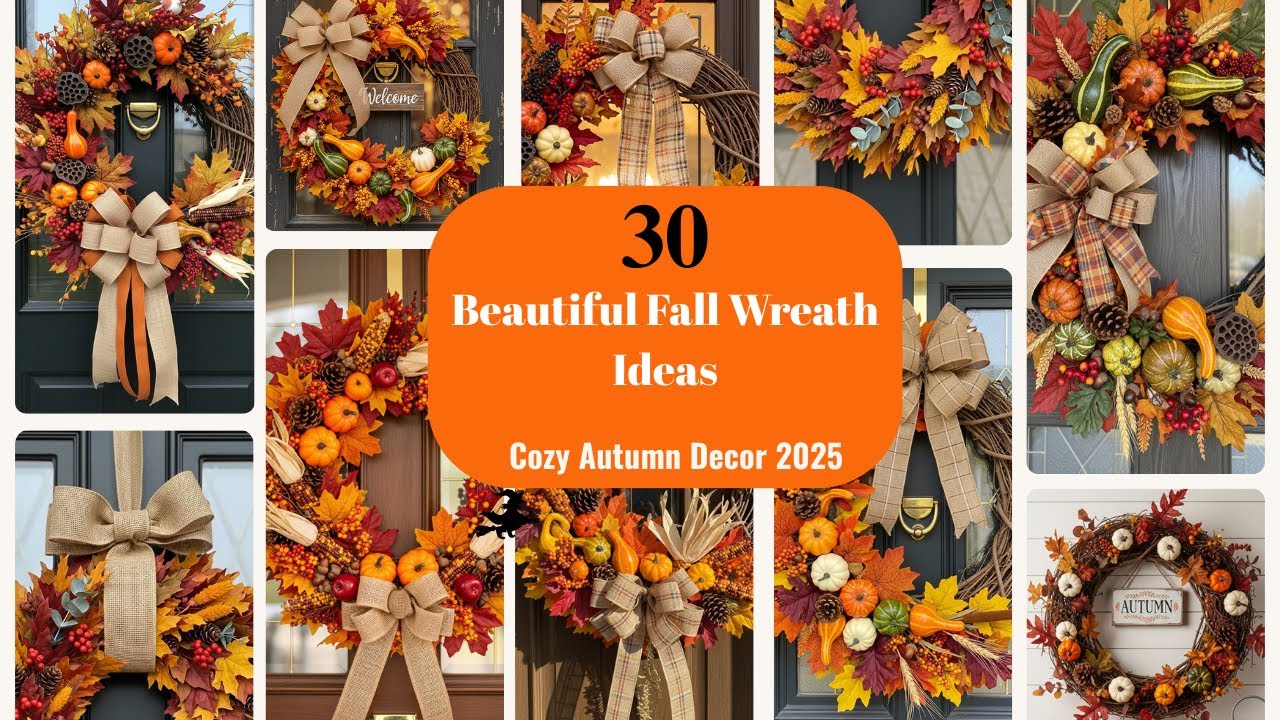 30 Stunning Fall Wreath Ideas for a Cozy & Welcoming Front Door 2025