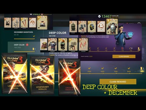 SHADOW FIGHT 3 : DEEP COLUR + DECEMBER MARATHON rewards claiming |Grand Arbitress Set? |Full rewards