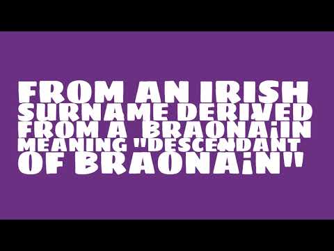 What does the name Brennan mean?