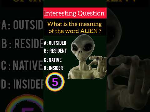 What is the meaning of the word ALIEN? #english #alien #gkshorts