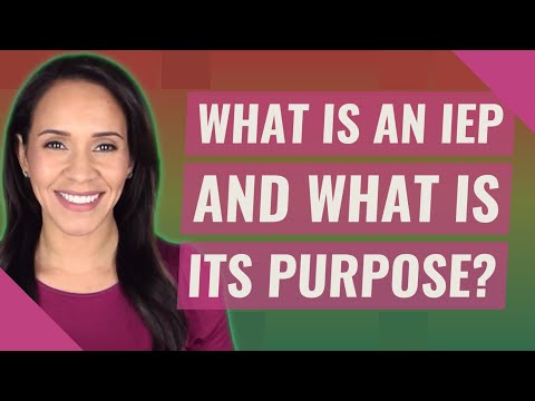 What is an IEP and what is its purpose?