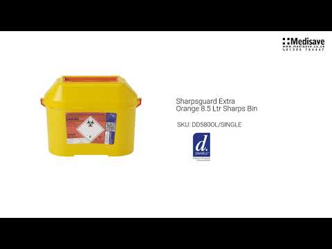 Sharpsguard Extra Orange 8 5 Ltr Sharps Bin DD580OL SINGLE