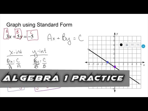 Algebra 1 Practice - Graphing Equations in Standard Form