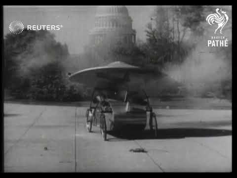 US Triphibian plane catches fire (1935)