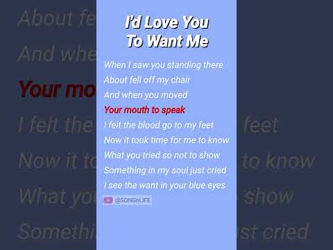 I'd Love You To Want Me | Lobo #lyrics #english #lobo