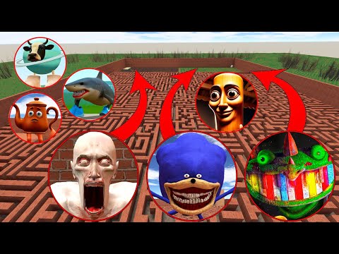 SCP-096 vs Shin Sonic vs Pianosaurus – Poppy Playtime Chapter 4 GMod Battle!