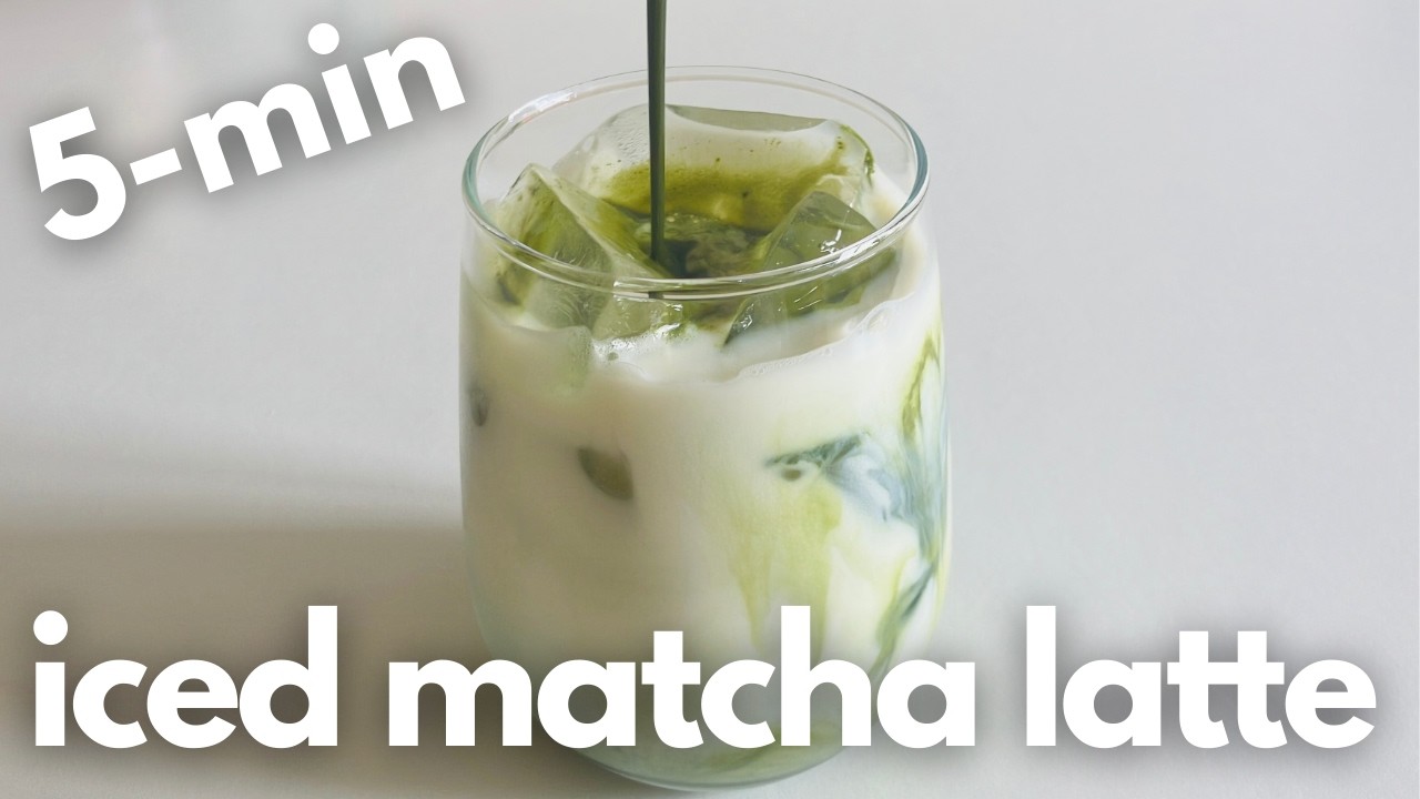 5-Minute Iced Matcha Latte Recipe for Beginners | Creamy & Delicious
