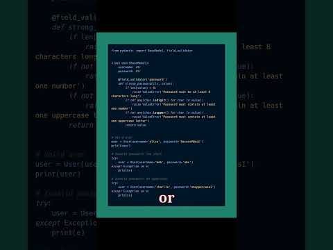 Pydantic Trick: Dynamic Field Validation with Custom Validators