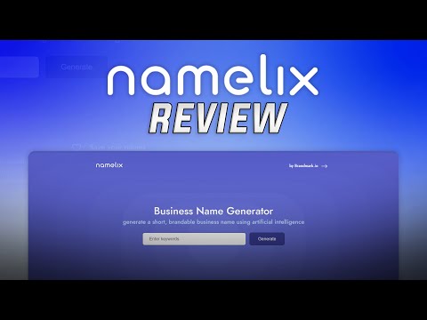 Generate a Brand Name in Seconds with AI | Namelix Review for Startups & Creators