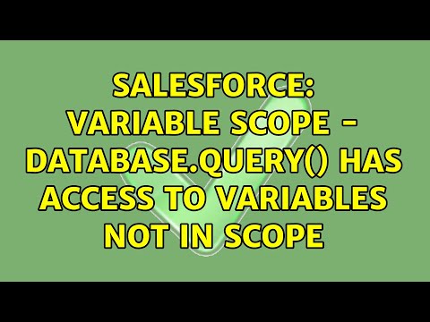 Salesforce: Variable scope - database.query() has access to variables not in scope