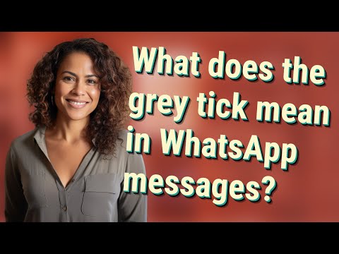 What does the grey tick mean in WhatsApp messages?