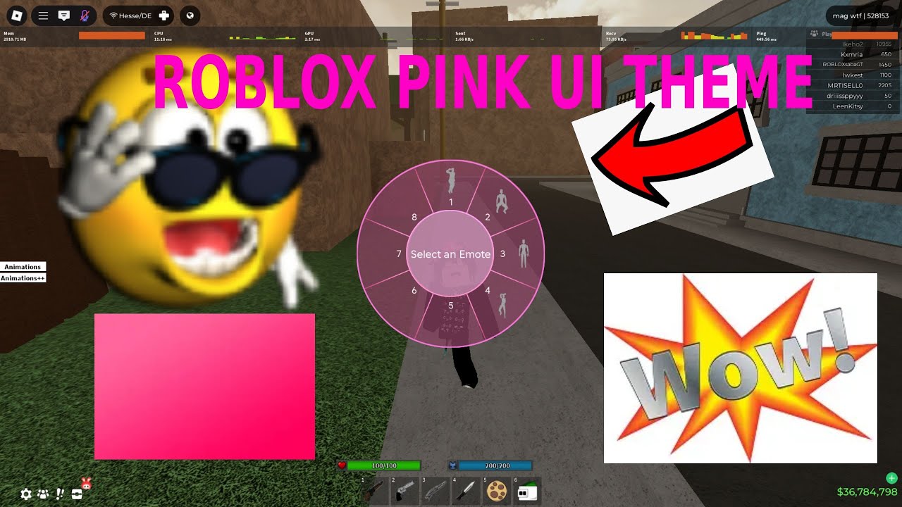 HOW TO GET PINK UI THEME ON ROBLOX