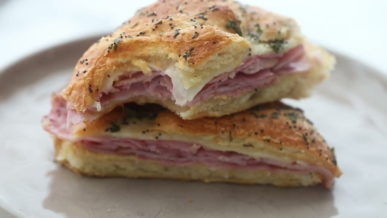 Baked Ham and Cheese Croissants Recipe | Quick & Delicious Breakfast Idea