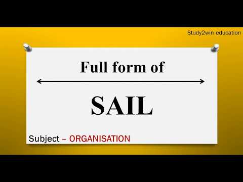 SAIL ka full form | Full form of SAIL in English | Subject - ORGANISATION