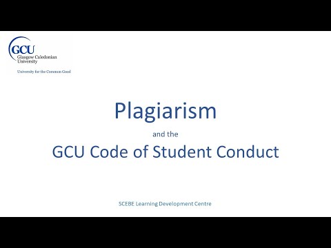 Plagiarism and GCU Code of Student Conduct