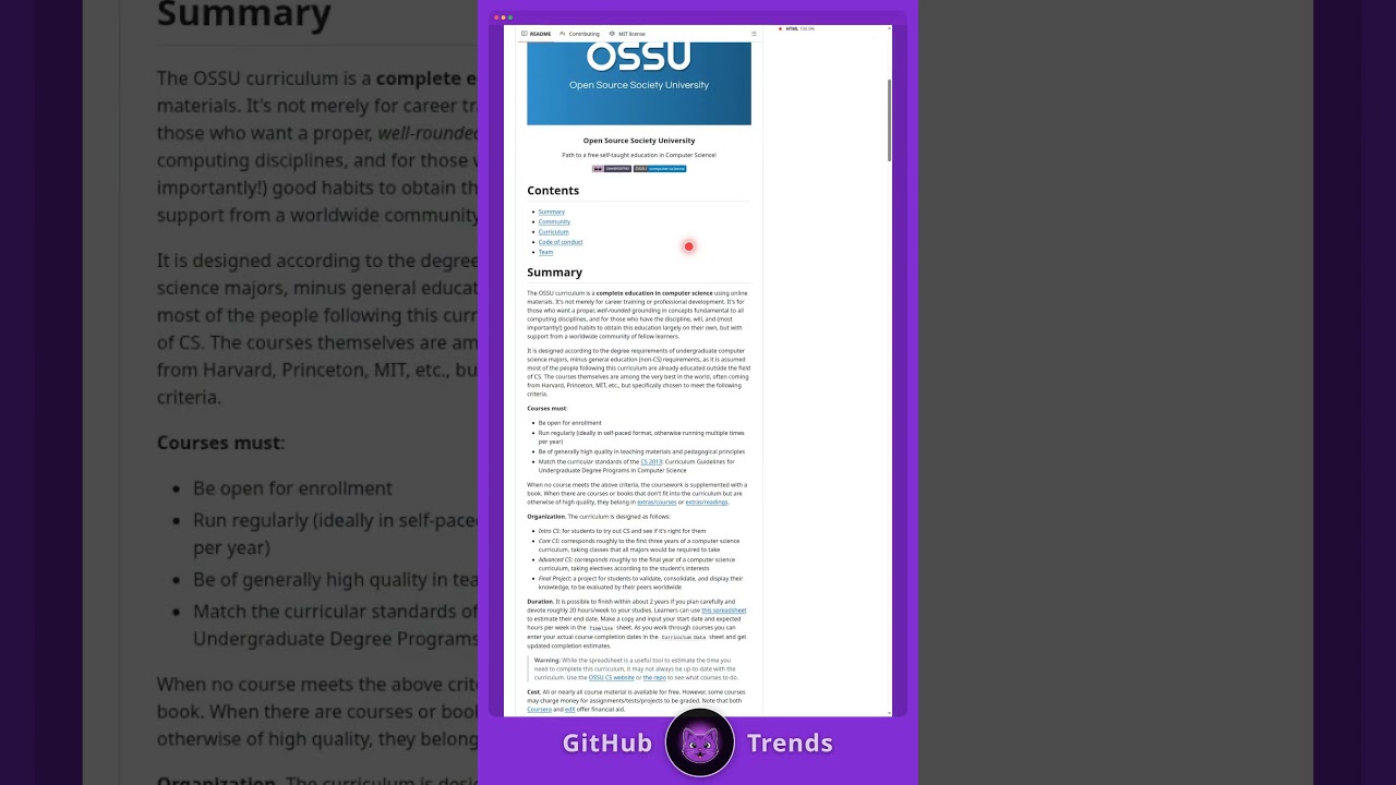 Why Pay $100K for a CS Degree when You Can Get it for Free? #github #Shorts #OSSU