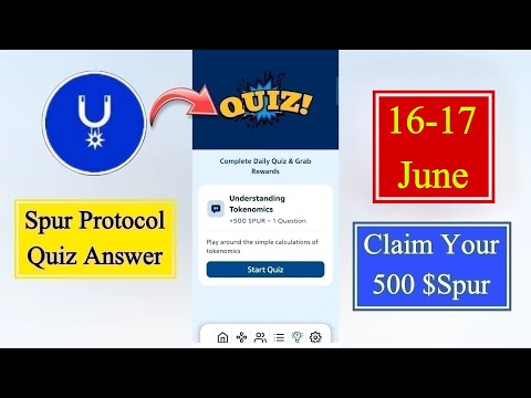 Spur Protocol Quiz Today 16 June | Spur Protocol Quiz Answer Today | Spur Protocol Daily Quiz Today