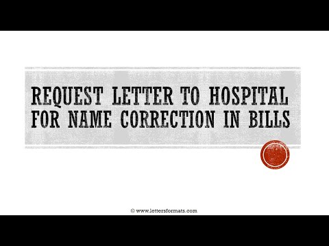 How to Write a Request Letter to Hospital for Name Correction