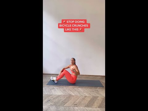 Stop Doing Bicycle Crunches Like This! #shorts