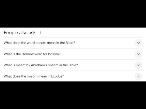"Bosom" - Word of the Day | King James Bible Words Explained