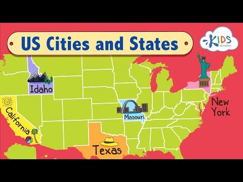 US Cities and States | Learn the geographic regions of the USA | Kids Academy