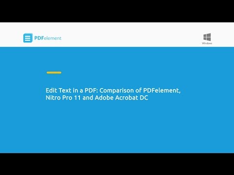 Comparison of Editing Text in a PDF