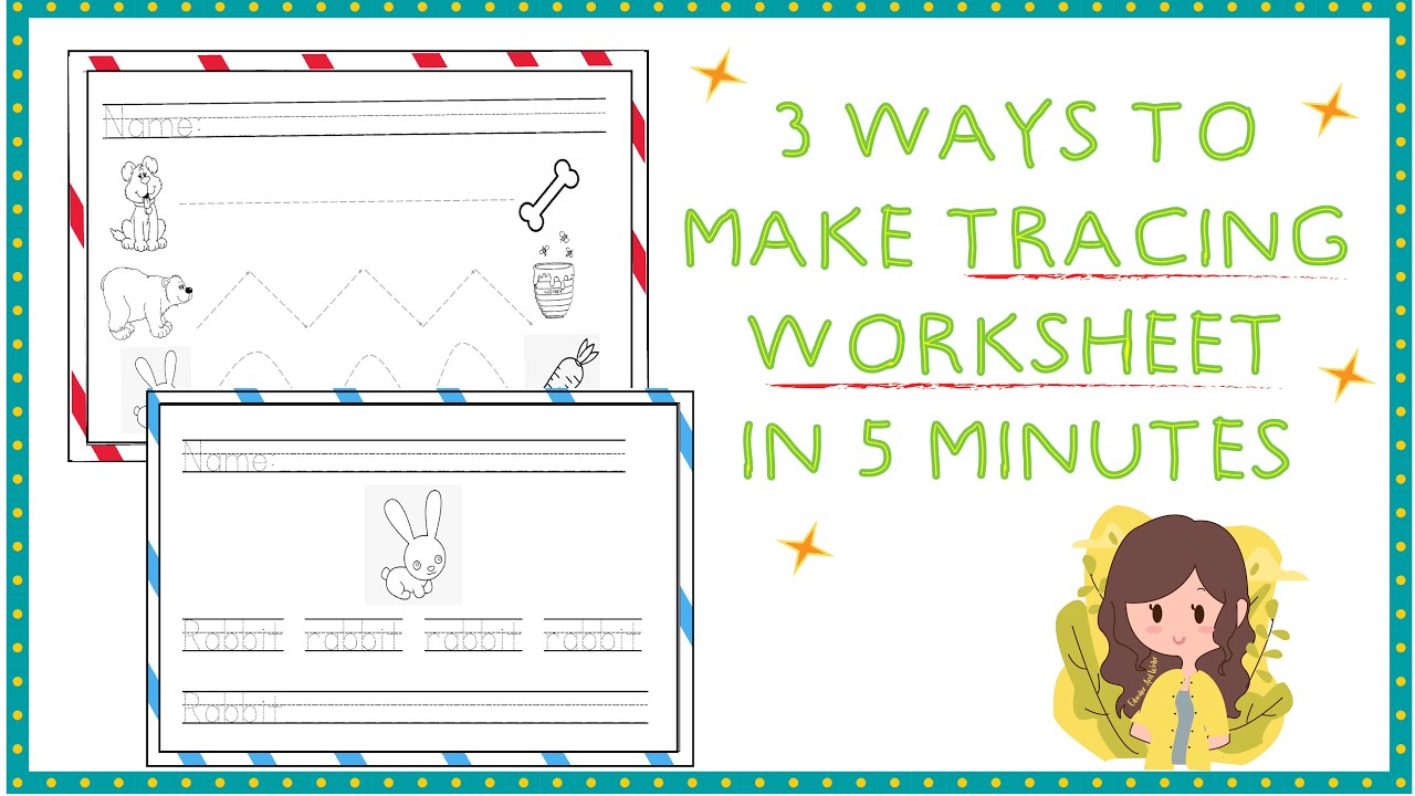 ✨ 3 Ways To Make A Tracing/Handwriting Worksheet In 5 Minutes ✨Super Easy