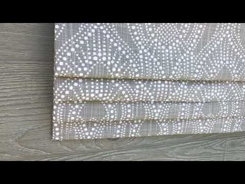Khaki Gray and White Faux Roman Shade Valance (Alyssa in Regal)