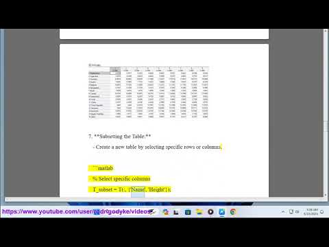Table Matlab OR Matlab table: How to make a table in MATLAB?