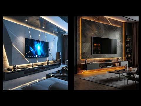 Top 20 modern living room with media wall decor idead 2024.... @moderndecor-7