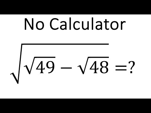 No Calculator 01 | Simplify sqrt [ sqrt (49) - sqrt (48) ] | Math Olympiad