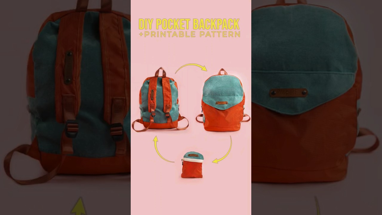 How to Make a Collapsible Hiking Backpack 🎒 #diy #sew #cutandsew #makeitsew #backpack